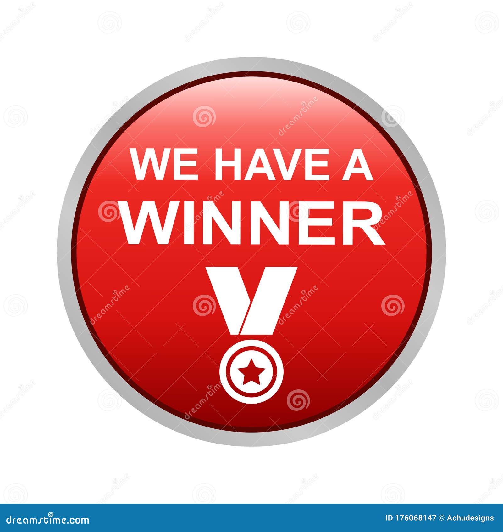 Winner button stock vector. Illustration of casino, competing - 176068147