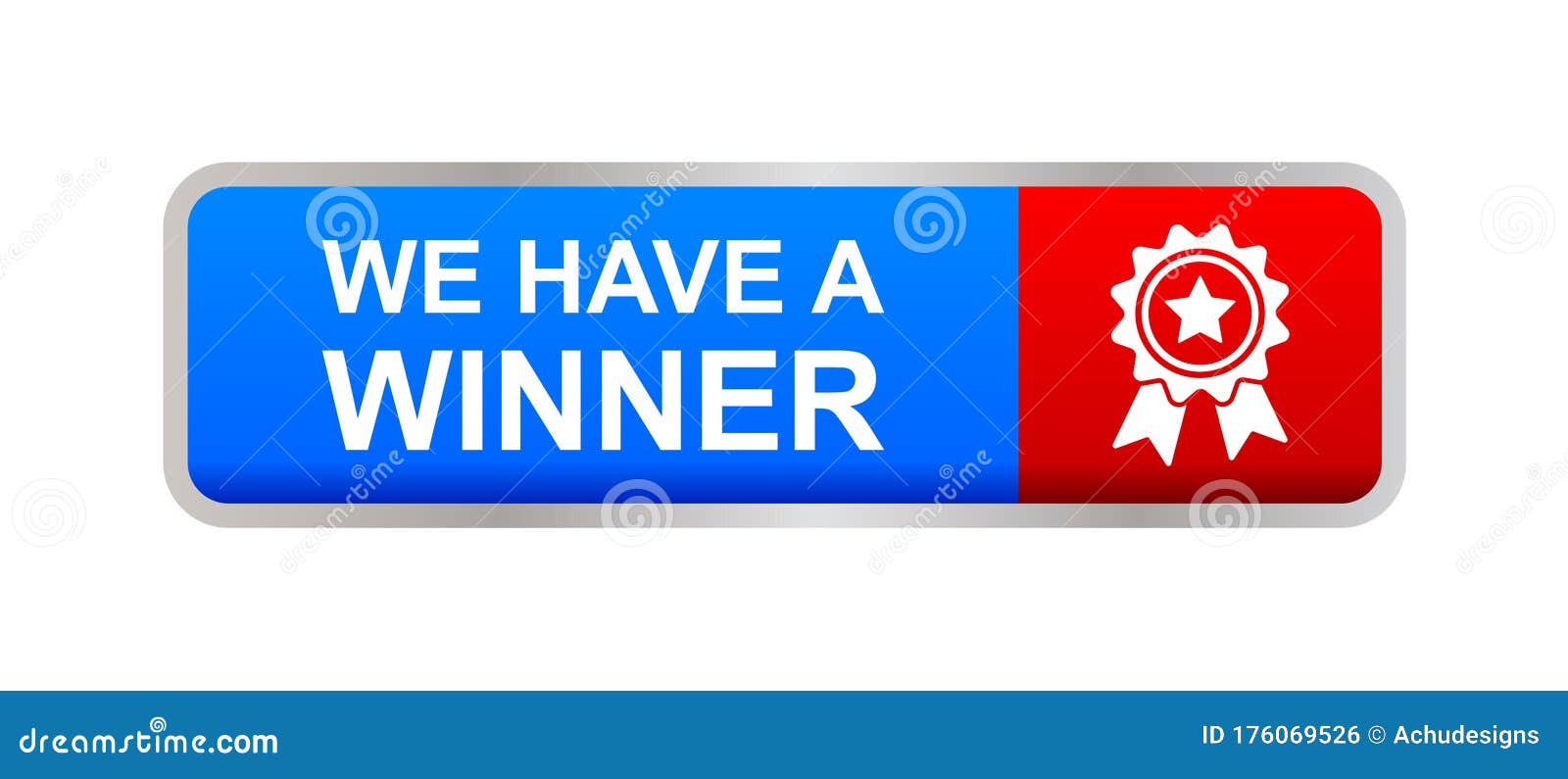 Winner button stock vector. Illustration of background - 176069526