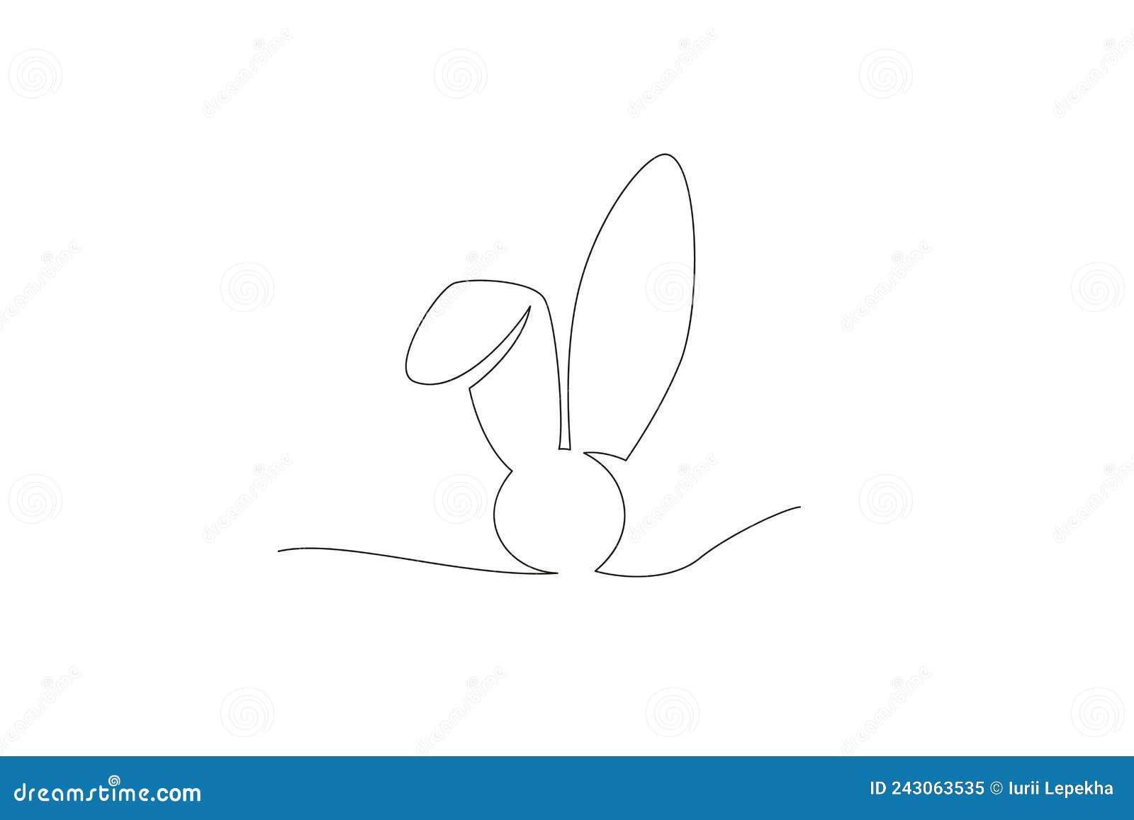 Have Yourself a Very Happy Easter. Easter Bunny Illustration Continuous ...