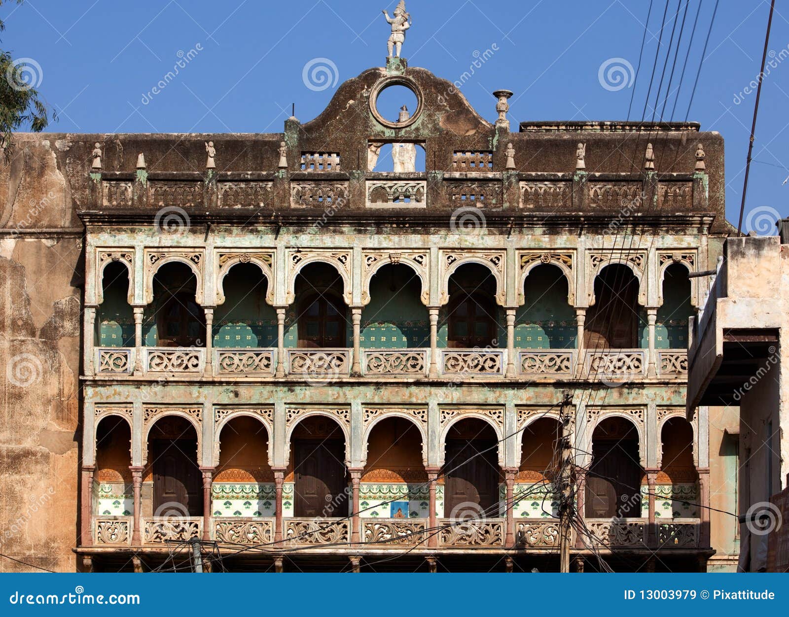 Haveli facade india stock image. Image of outdoors, shekhawati - 13003979