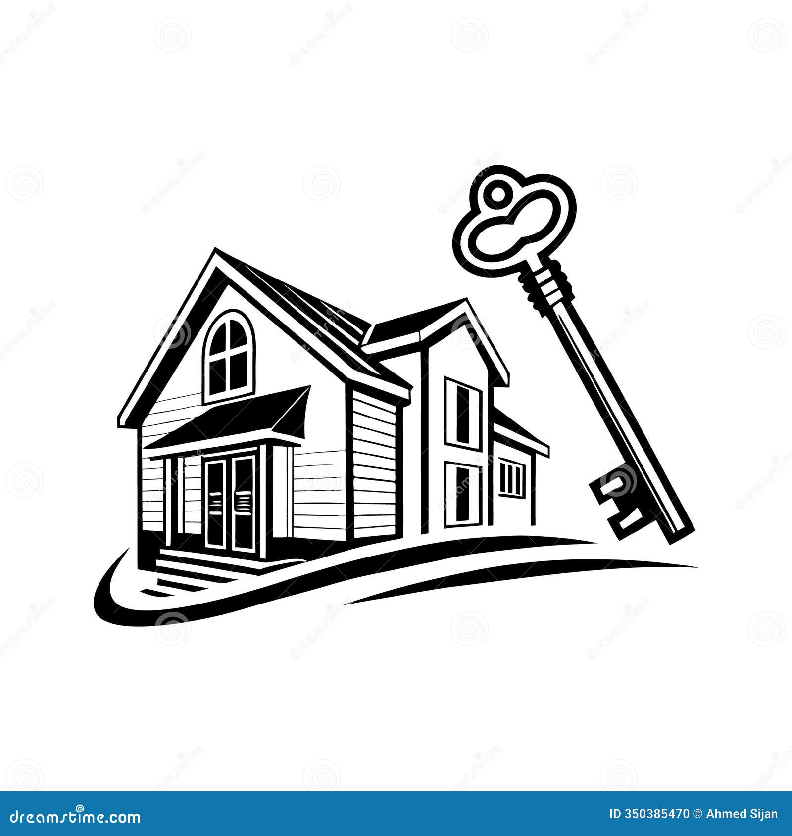 Luxury Real Estate Gate Logo Icon Vector Illustration | CartoonDealer ...