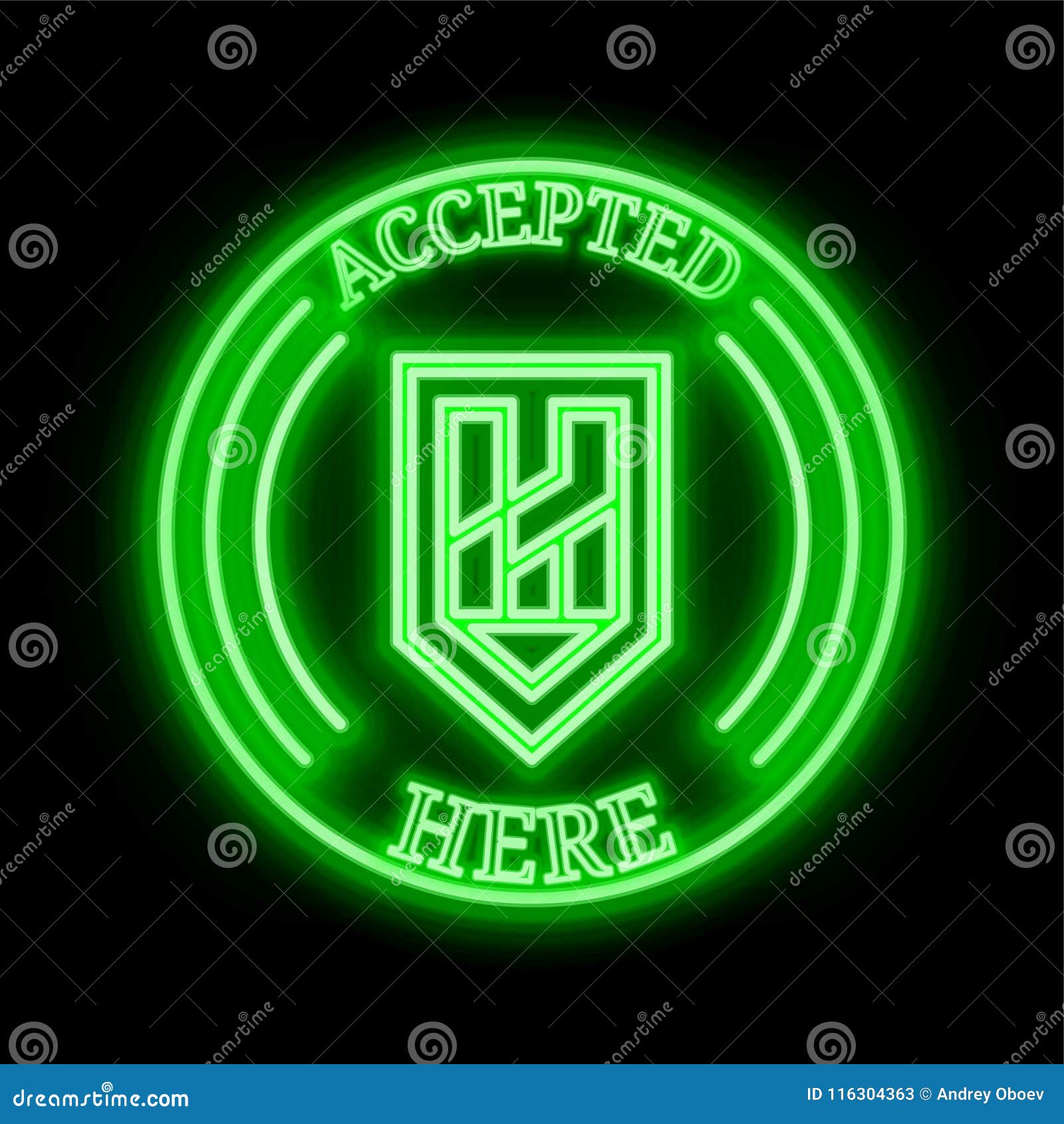 Haven Protocol XHV Accepted Here Sign Stock Vector - Illustration of ...
