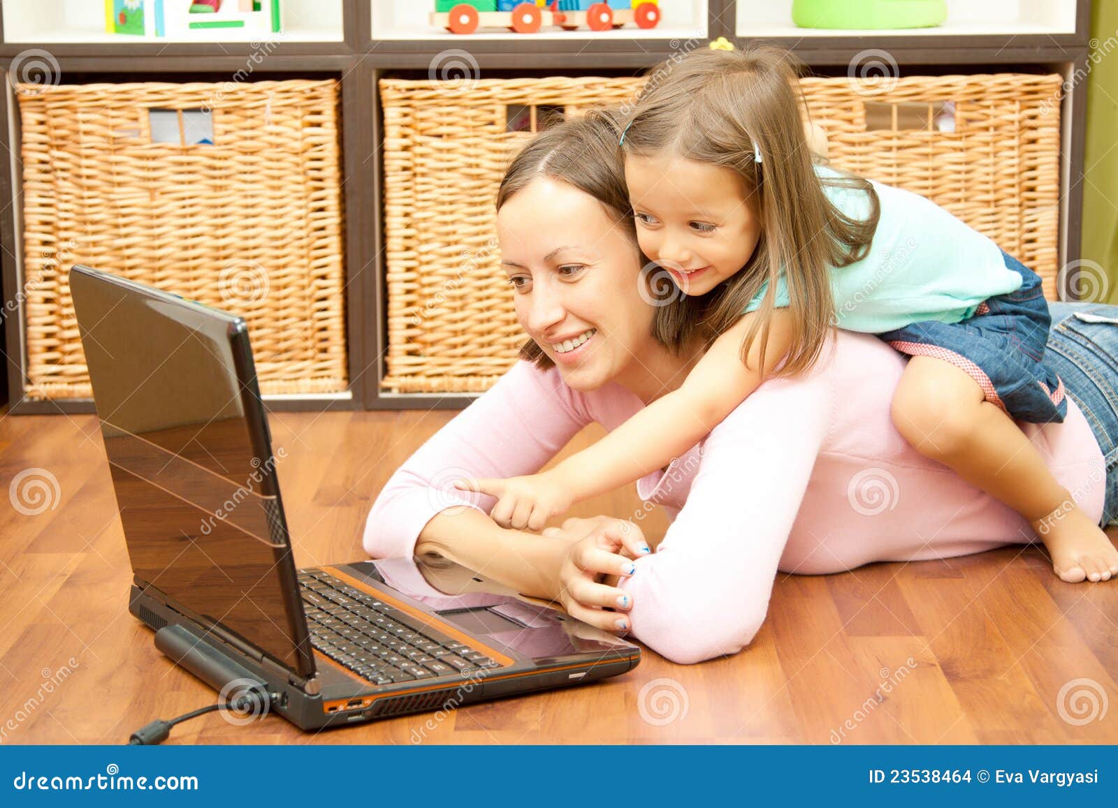 Havinfg fun with laptop stock photo. Image of life, happiness - 23538464