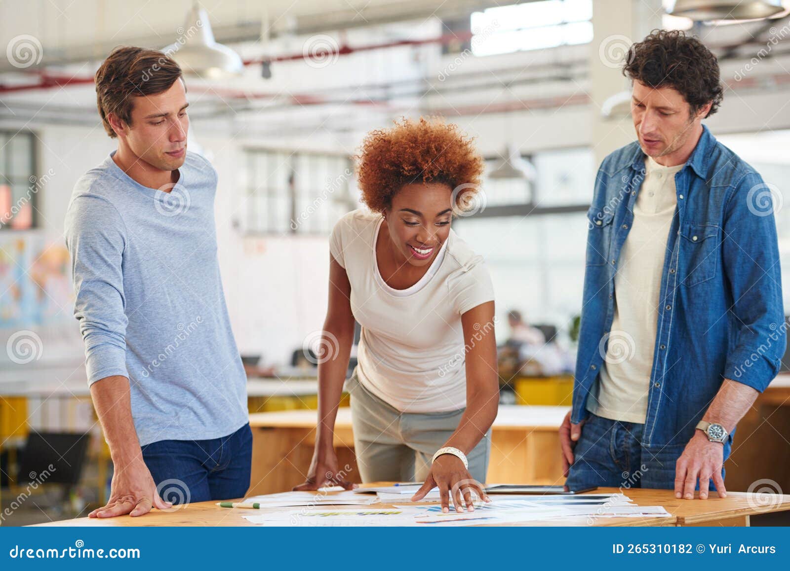 Having an Awesome Brainstorming Session. a Group of Colleagues ...