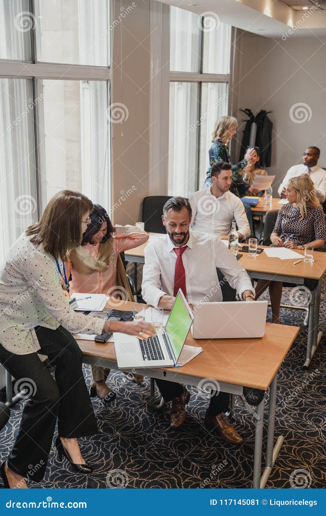 Having a Business Meeting stock image. Image of coworker - 117145081