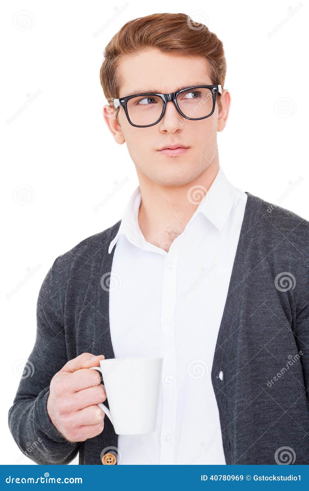 Having a coffee break. stock image. Image of glasses - 40780969