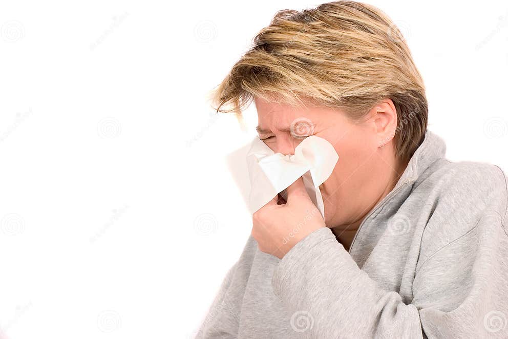 Having a cold stock image. Image of people, blowing, handkerchief - 440119