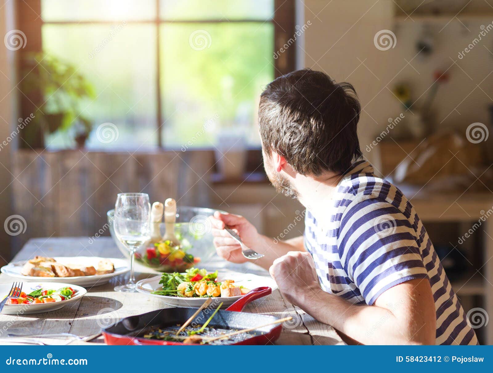 Having a dinner stock photo. Image of gourmet, parsley - 58423412