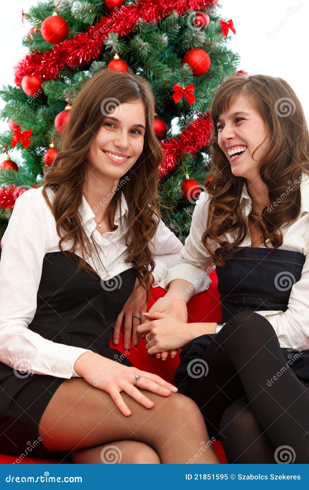 Having Fun at Christmas Time Stock Image - Image of smile, december ...