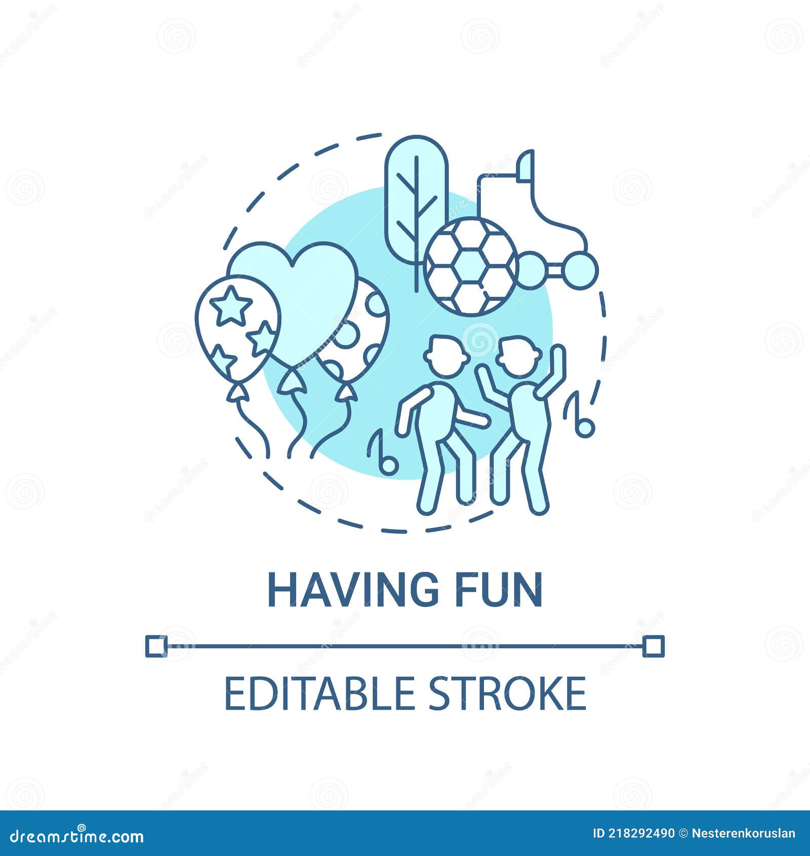 Having fun concept icon stock vector. Illustration of collaboration ...
