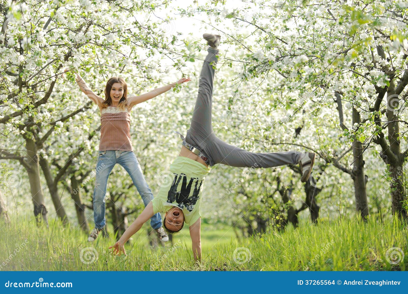 Having Fun in Garden stock photo. Image of enjoyment - 37265564