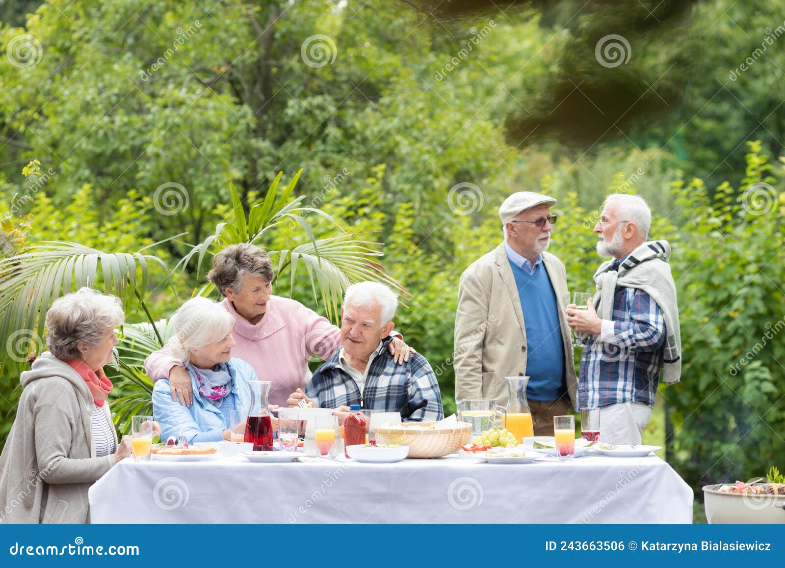 Having fun in the garden stock photo. Image of people - 243663506