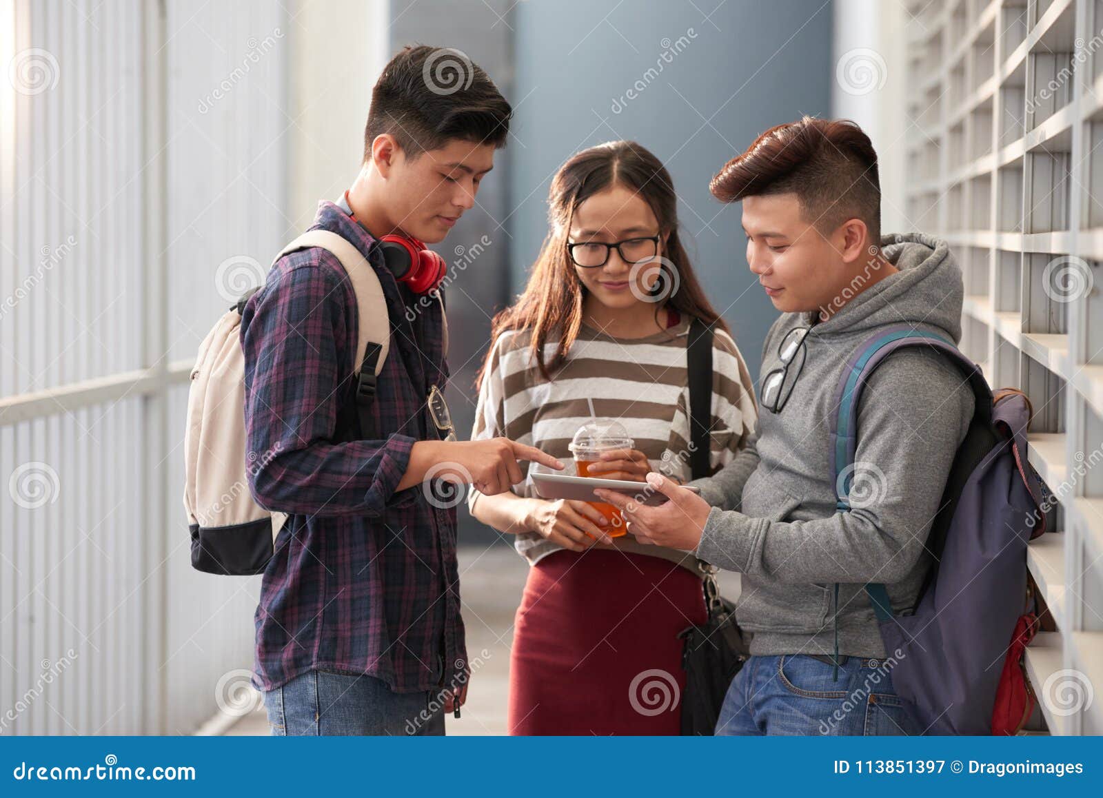 Having Fun with Groupmates stock image. Image of group - 113851397