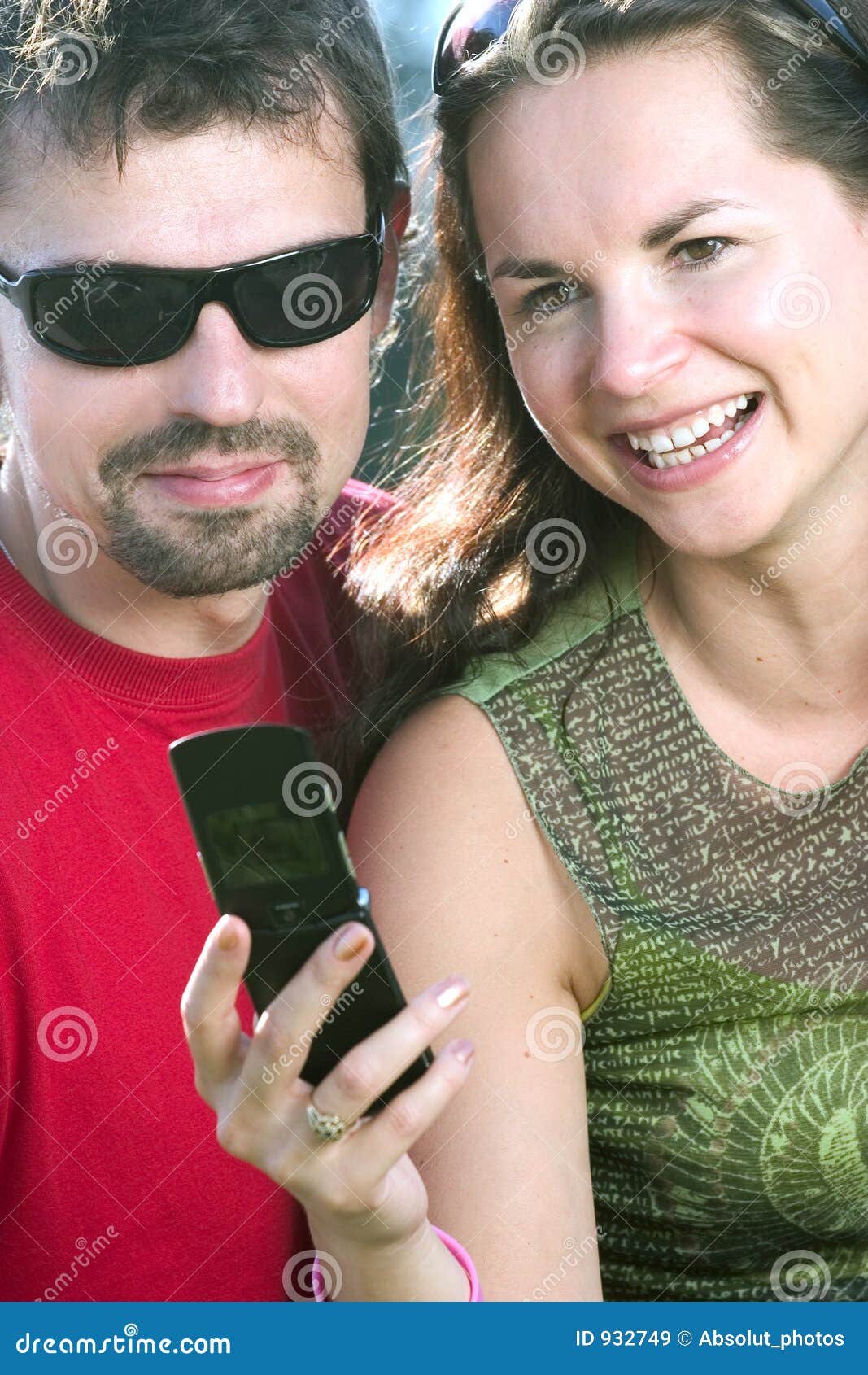 Having fun with the mobile stock image. Image of communicate - 932749