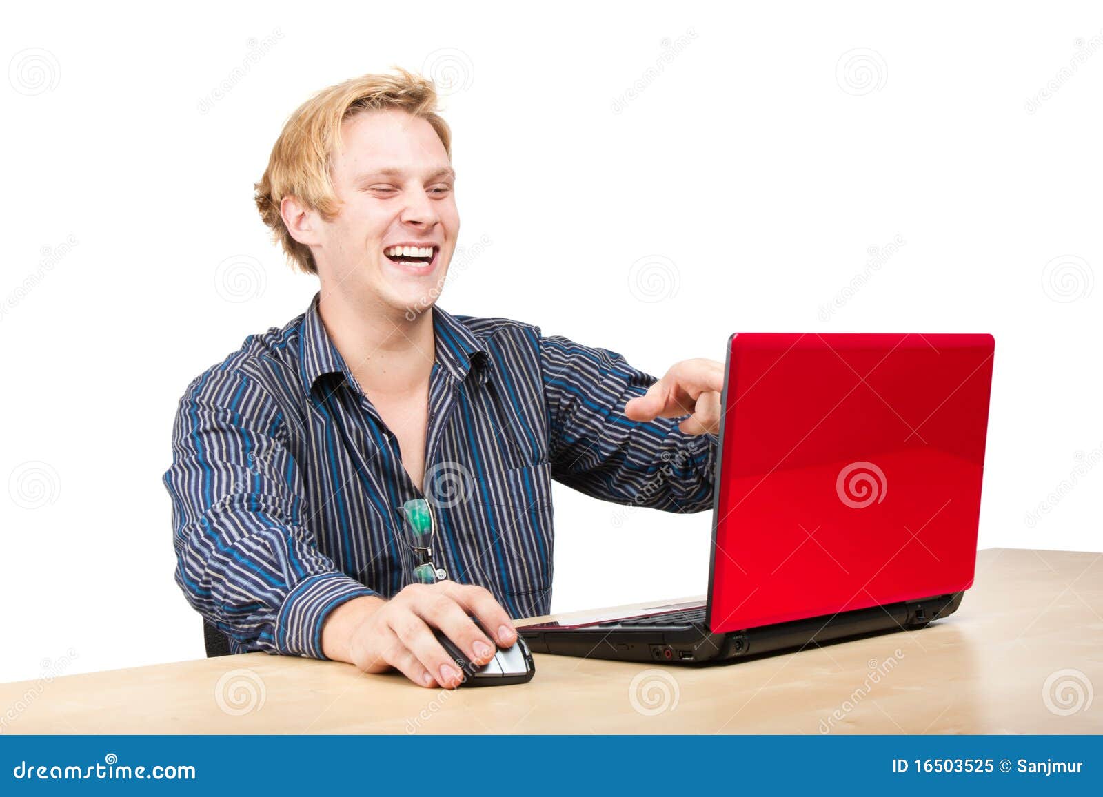Having Fun Online stock image. Image of laptop, caucasian - 16503525