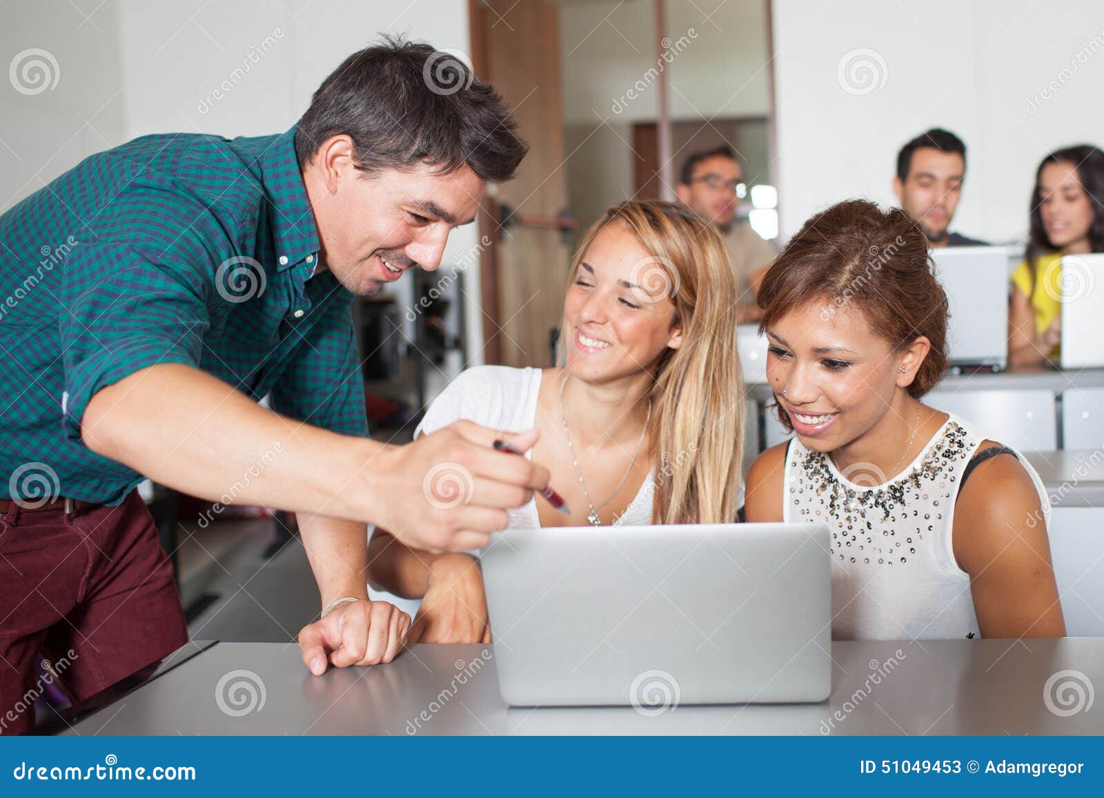 Having Fun with a Professor Stock Image - Image of education ...