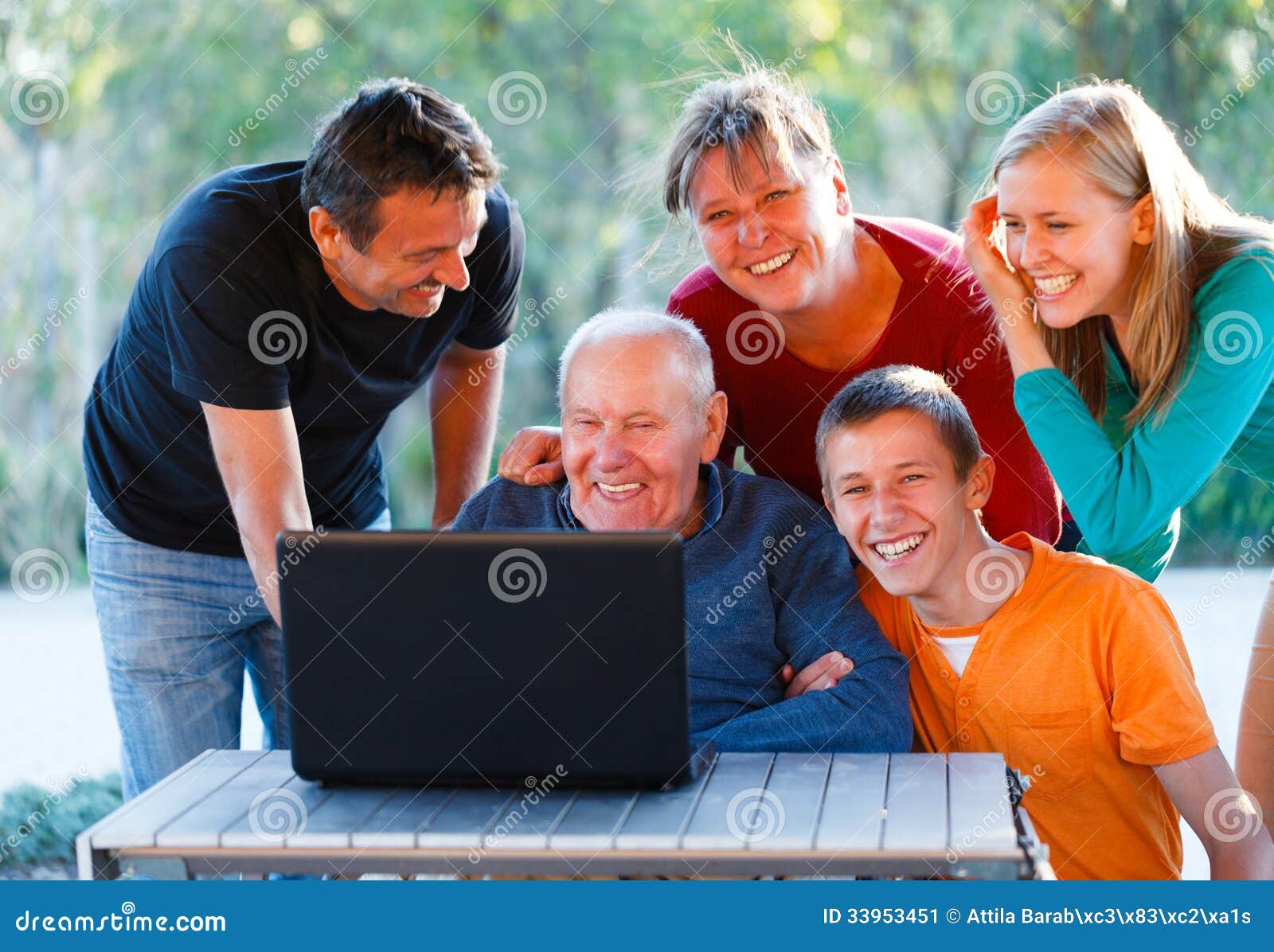 Having fun together stock image. Image of grandfather - 33953451