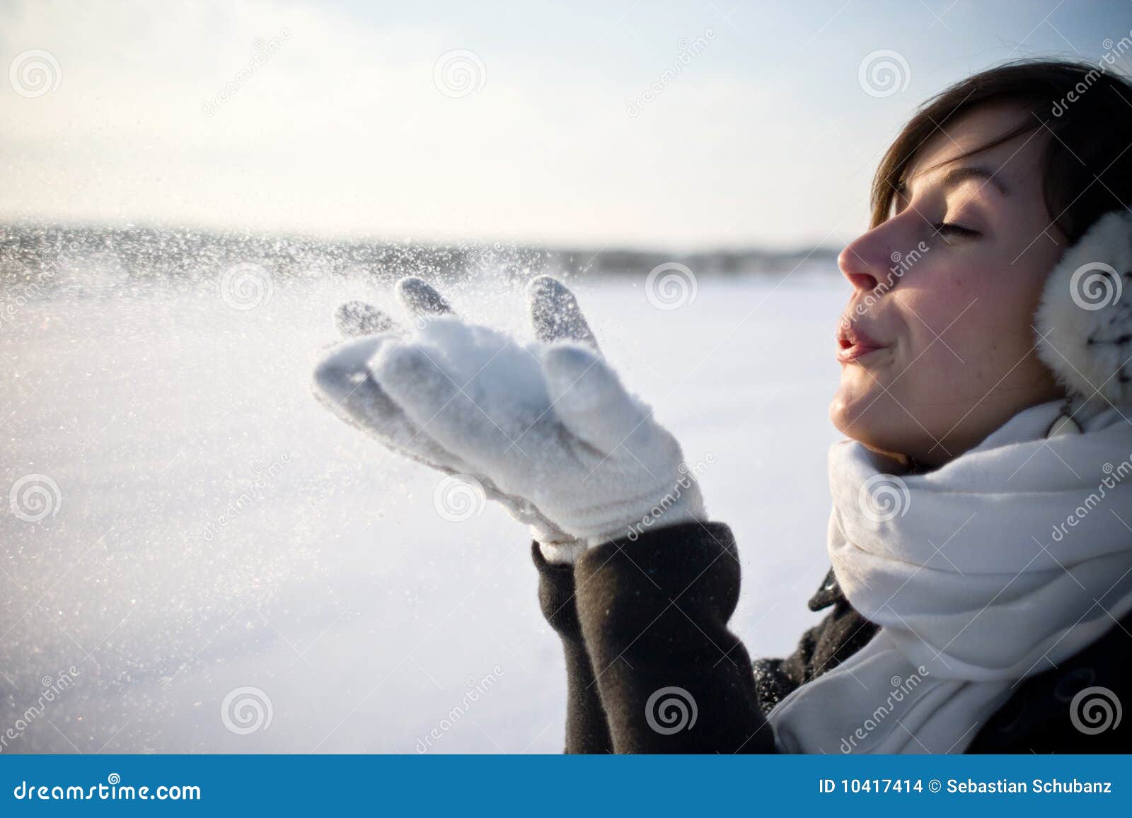 Having fun in winter scene stock photo. Image of beautiful - 10417414