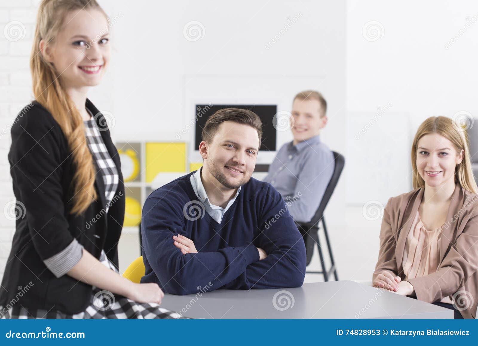 Having Good Relations with Workmates Stock Image - Image of desk ...