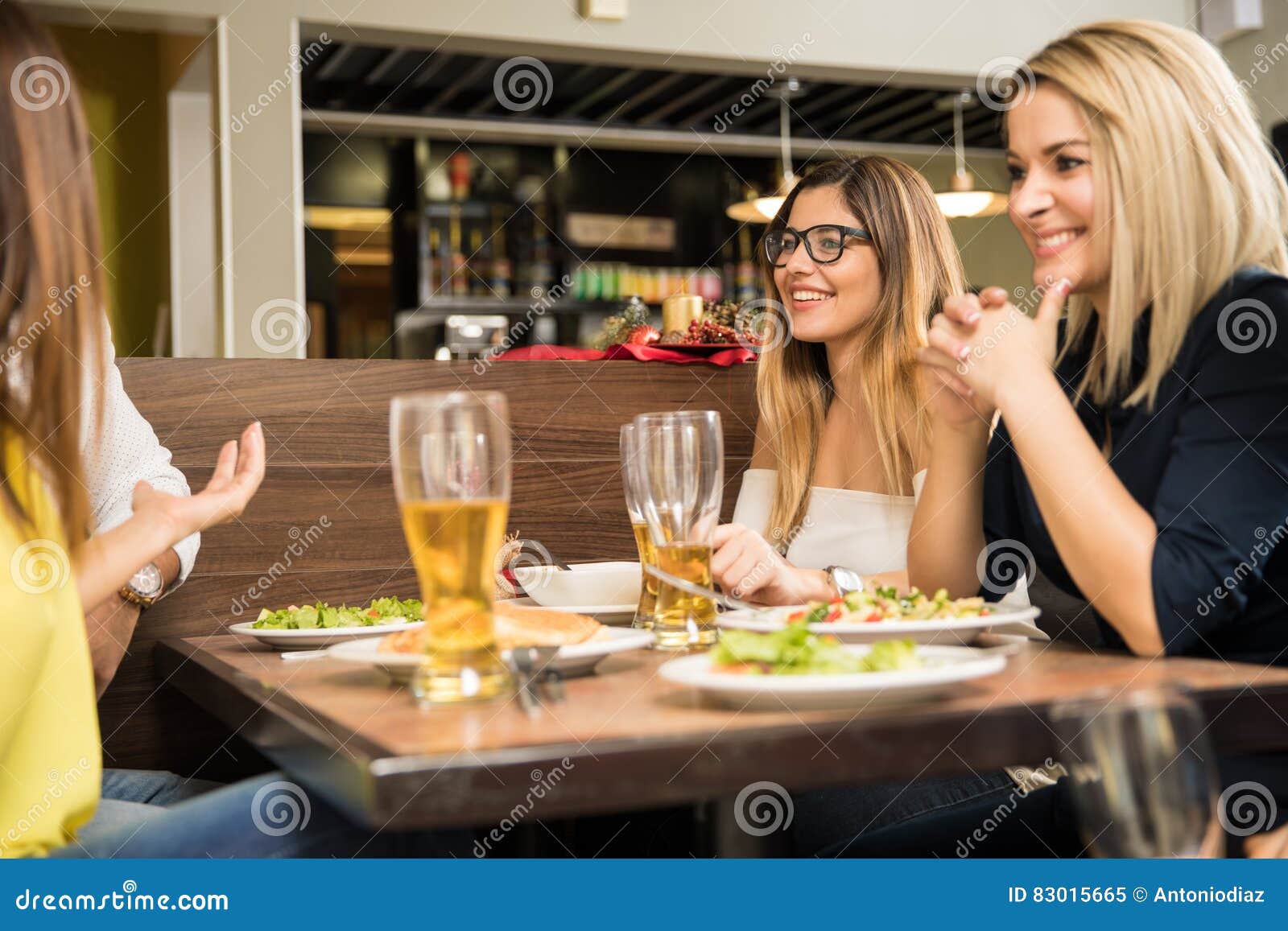 Having Good Time in a Restaurant Stock Image - Image of leisure ...