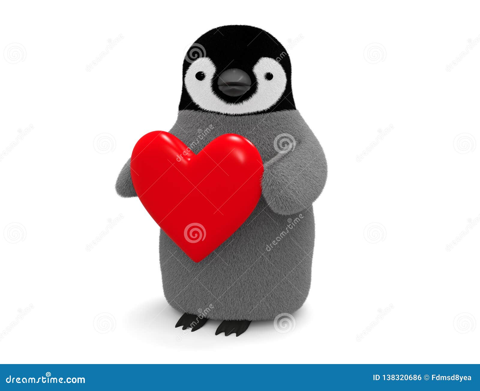 Having a Heart Mark Penguin Stock Illustration - Illustration of baby ...