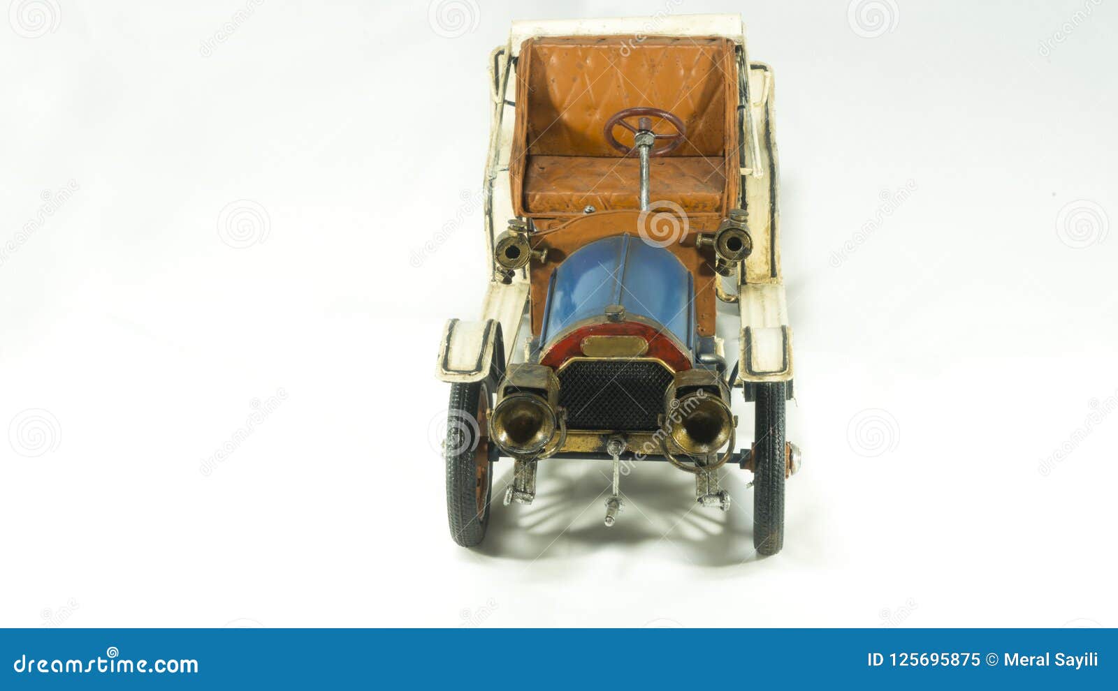 Antique tin old model car stock image. Image of concept - 125695875