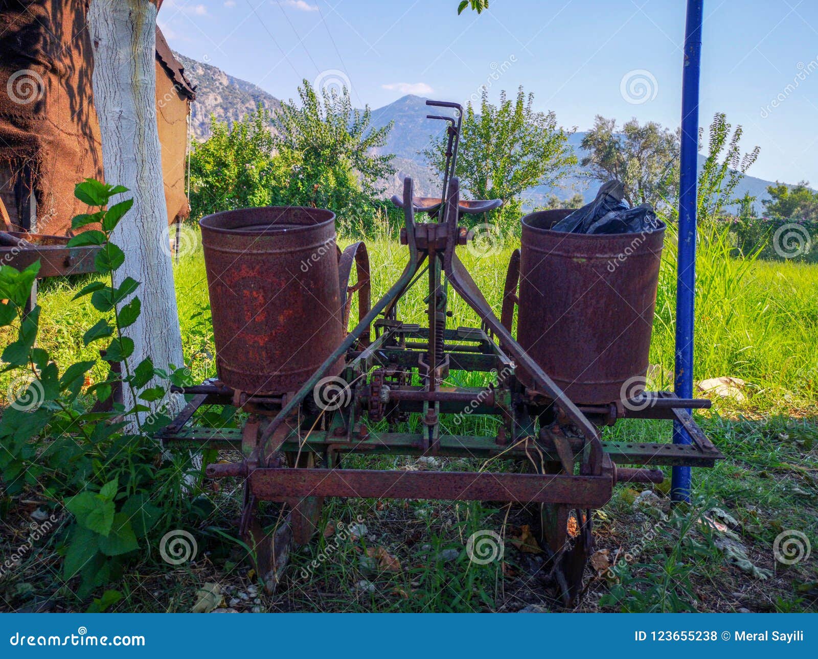 Old farmer unused tools stock photo. Image of natural - 123655238