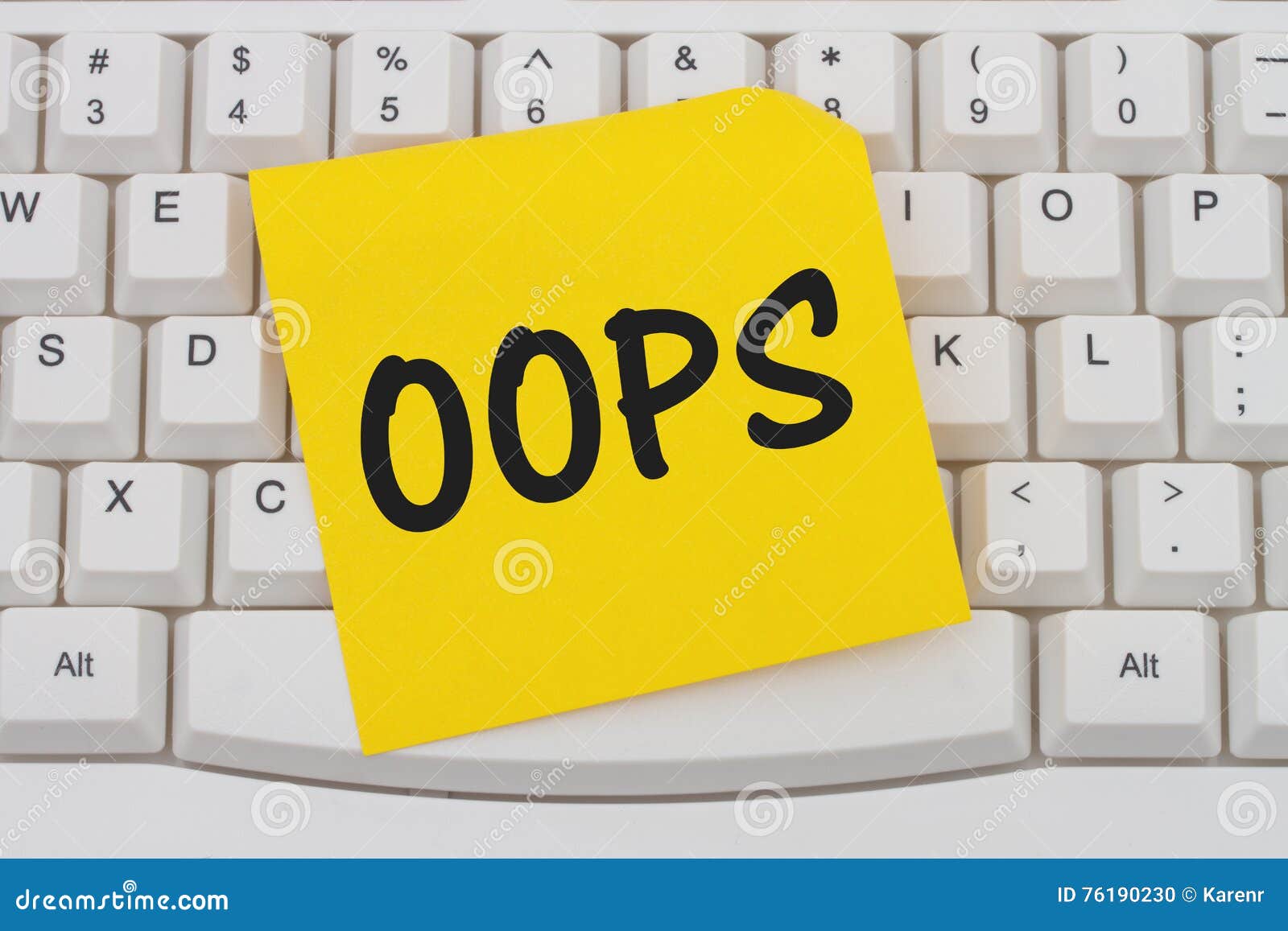 Having Problems with Your Computer Stock Photo - Image of oops, words ...