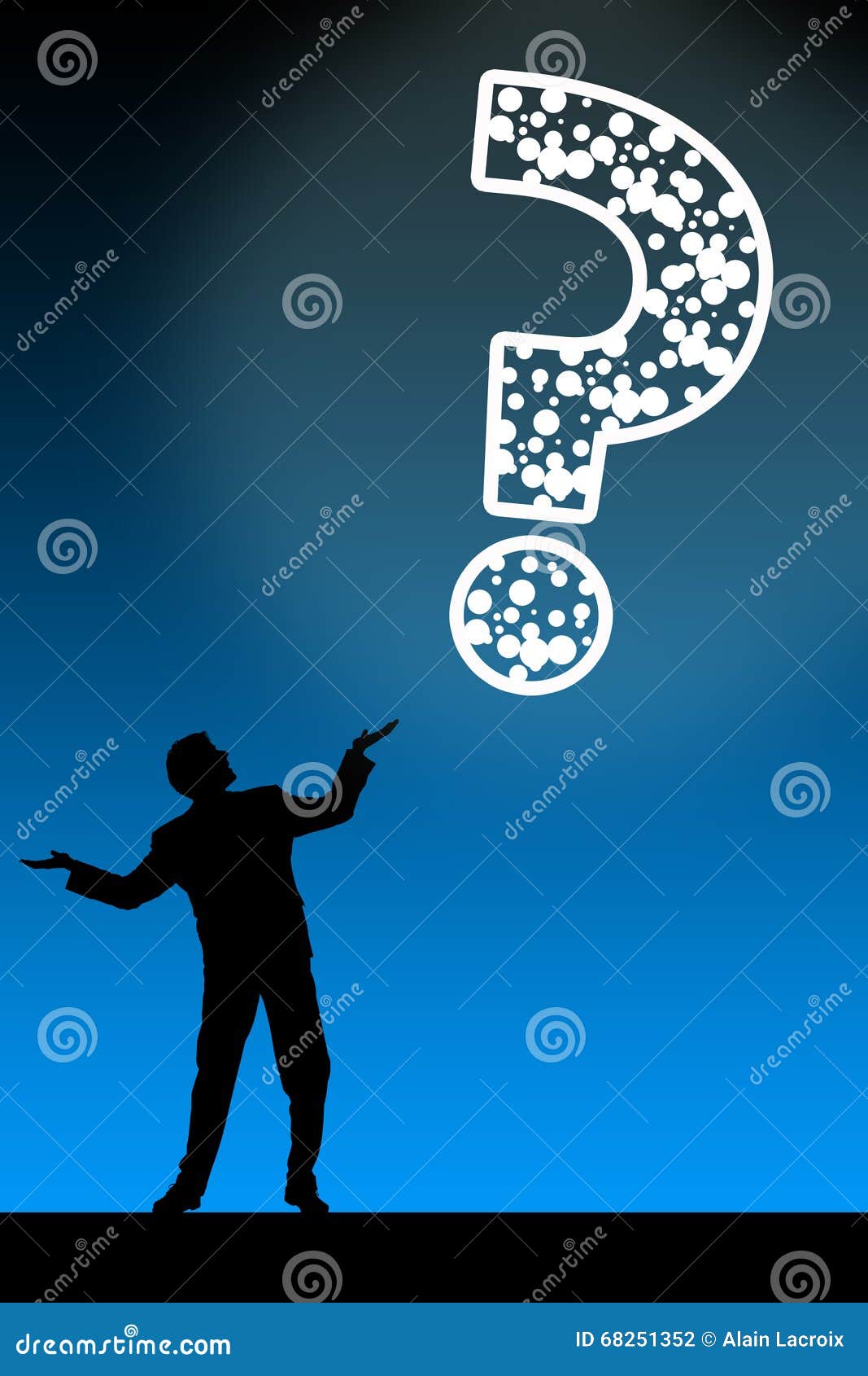 Having questions stock illustration. Illustration of hard - 68251352