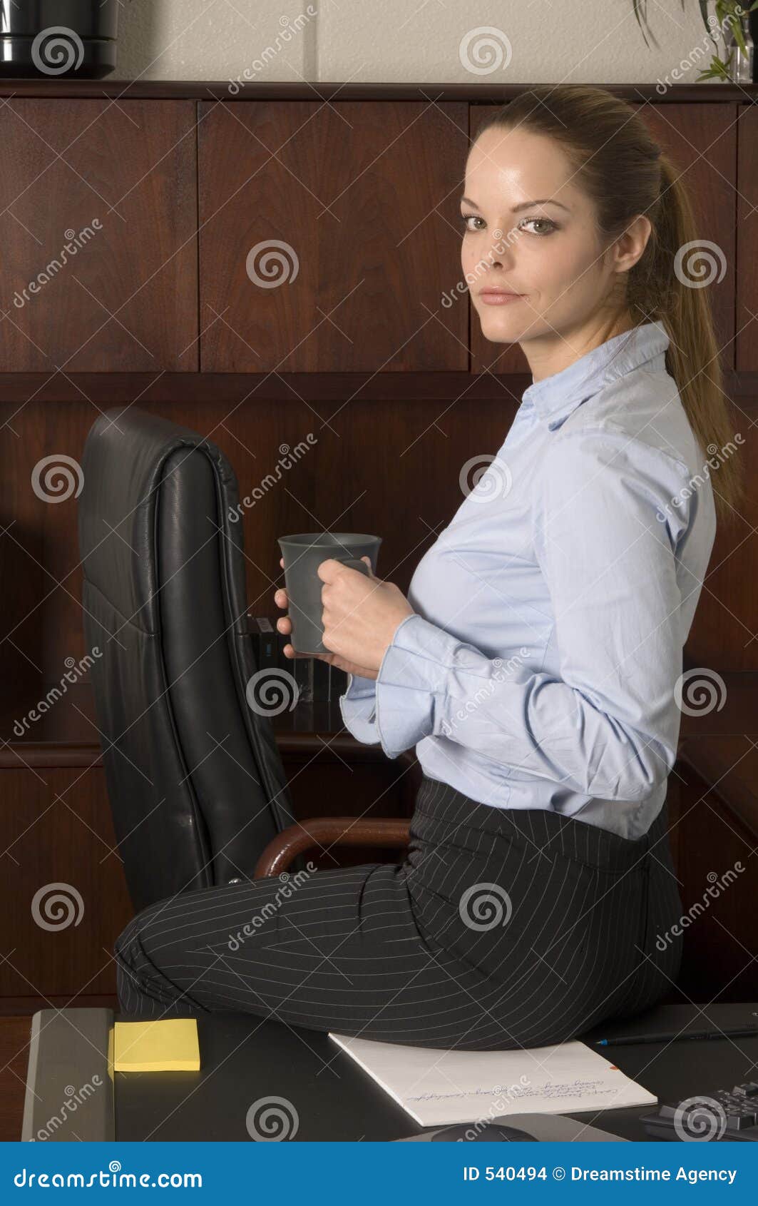 Having some coffee stock photo. Image of casual, desk, paperwork - 540494