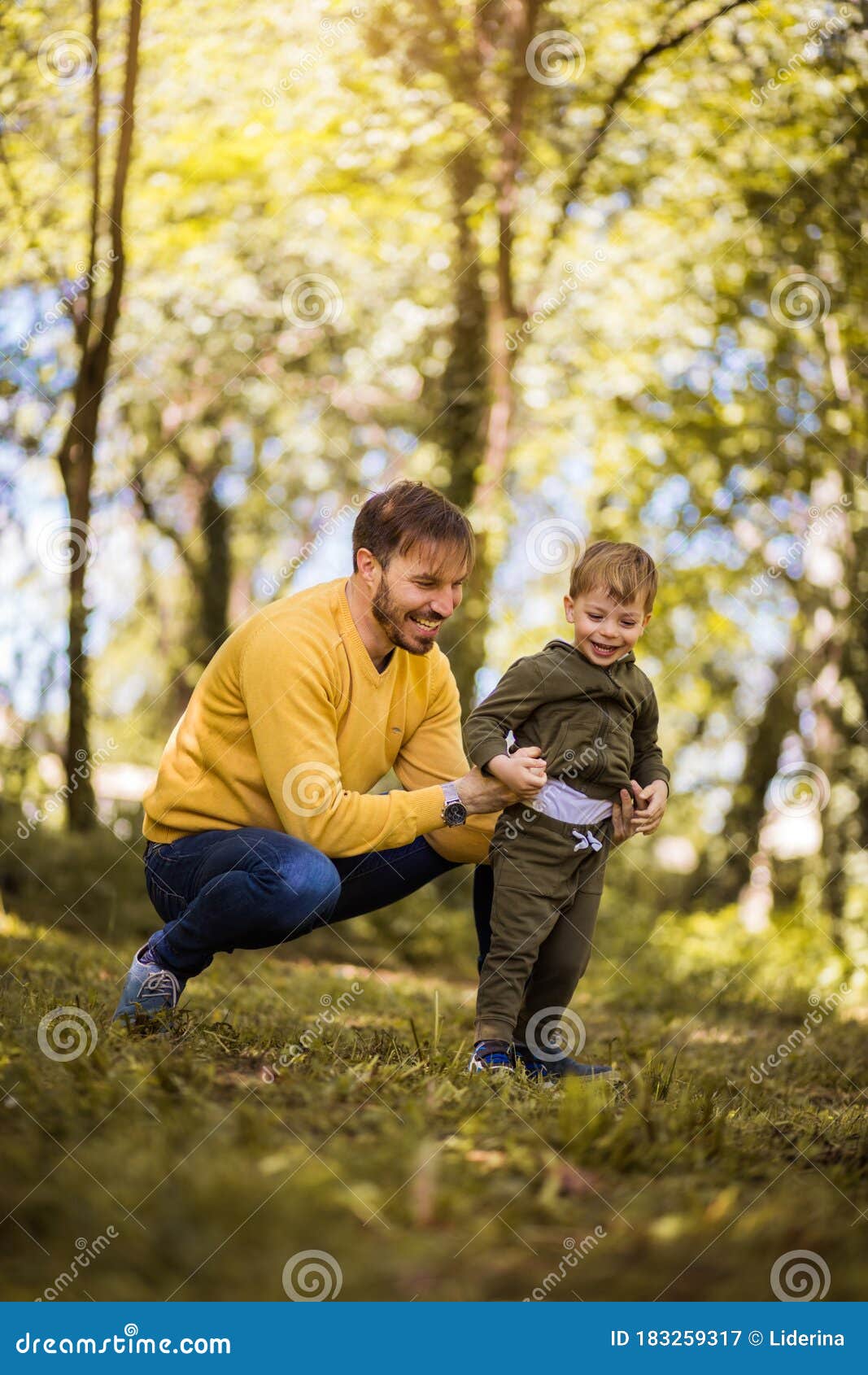 Having some fun with dad stock image. Image of adult - 183259317