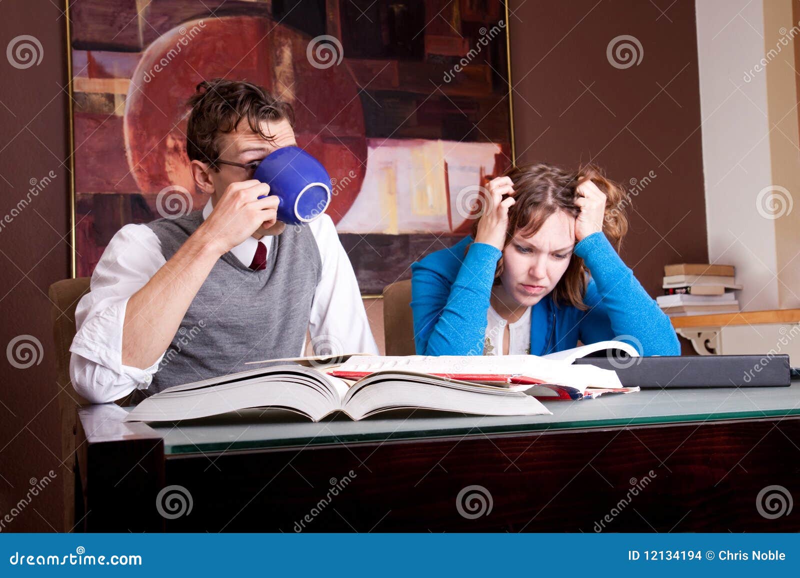 Having Trouble with Homework Stock Photo - Image of college, pulling ...