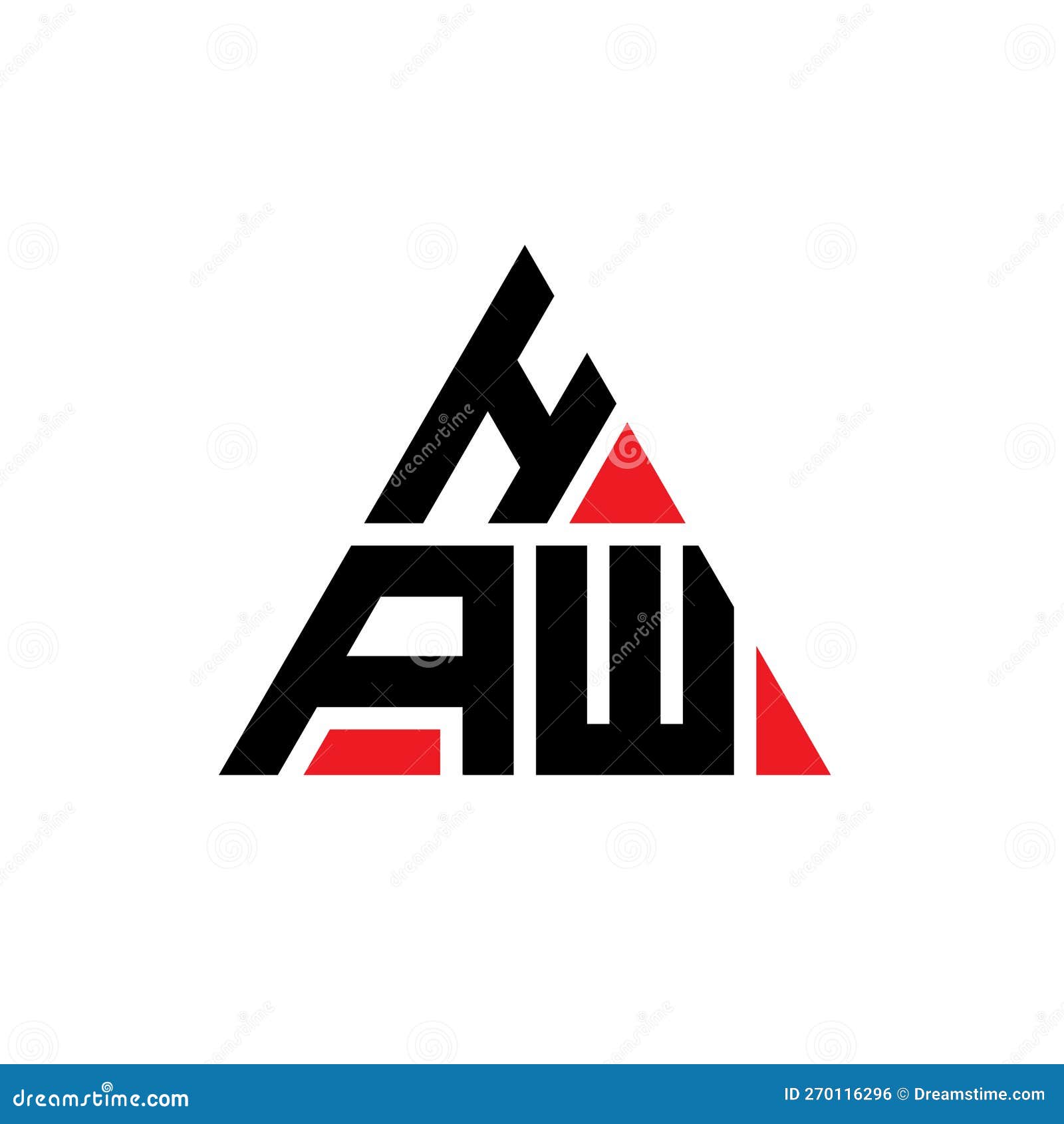 HAW Triangle Letter Logo Design with Triangle Shape. HAW Triangle Logo ...