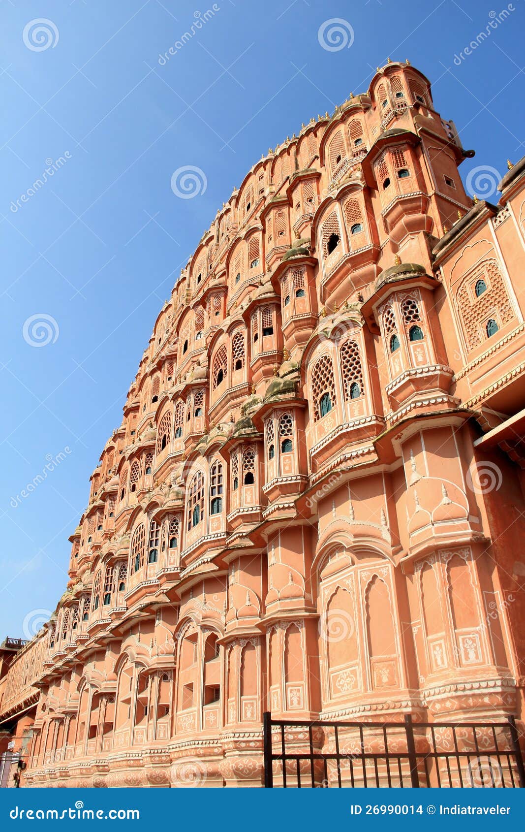 Hawa Mahal Side View. stock photo. Image of arch, asia - 26990014