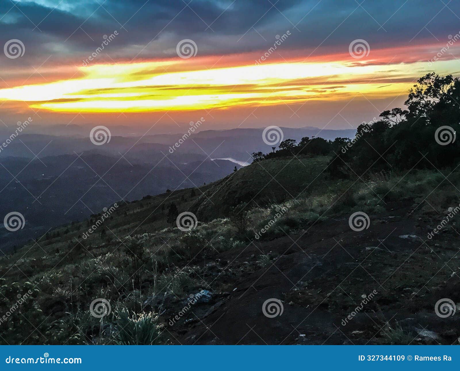 Hawagala Cloudy Mountain at Balangoda. Stock Image - Image of landscape ...