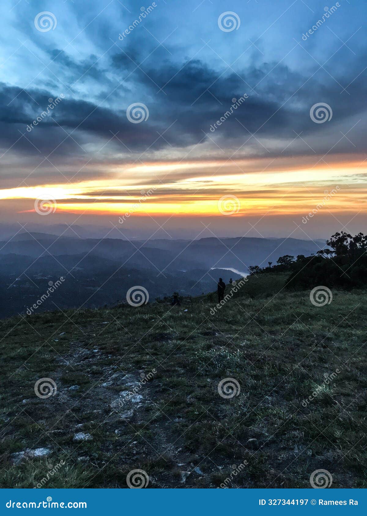 Hawagala Cloudy Mountain at Balangoda. Stock Image - Image of grassland ...