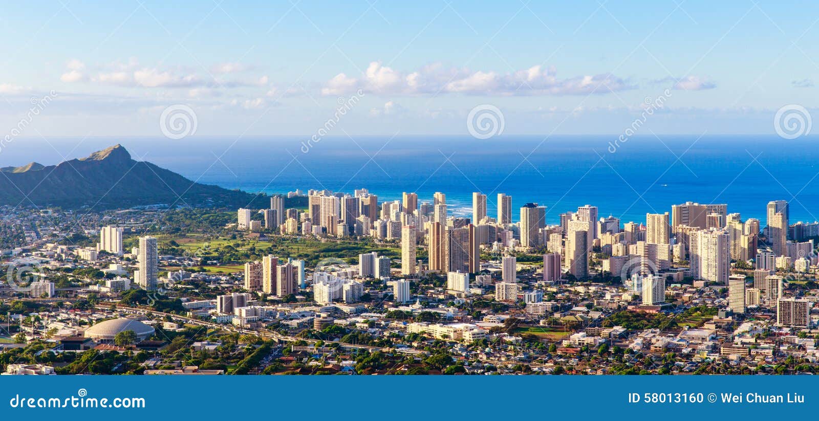 Hawaii city skyline stock photo. Image of head, outdoors - 58013160