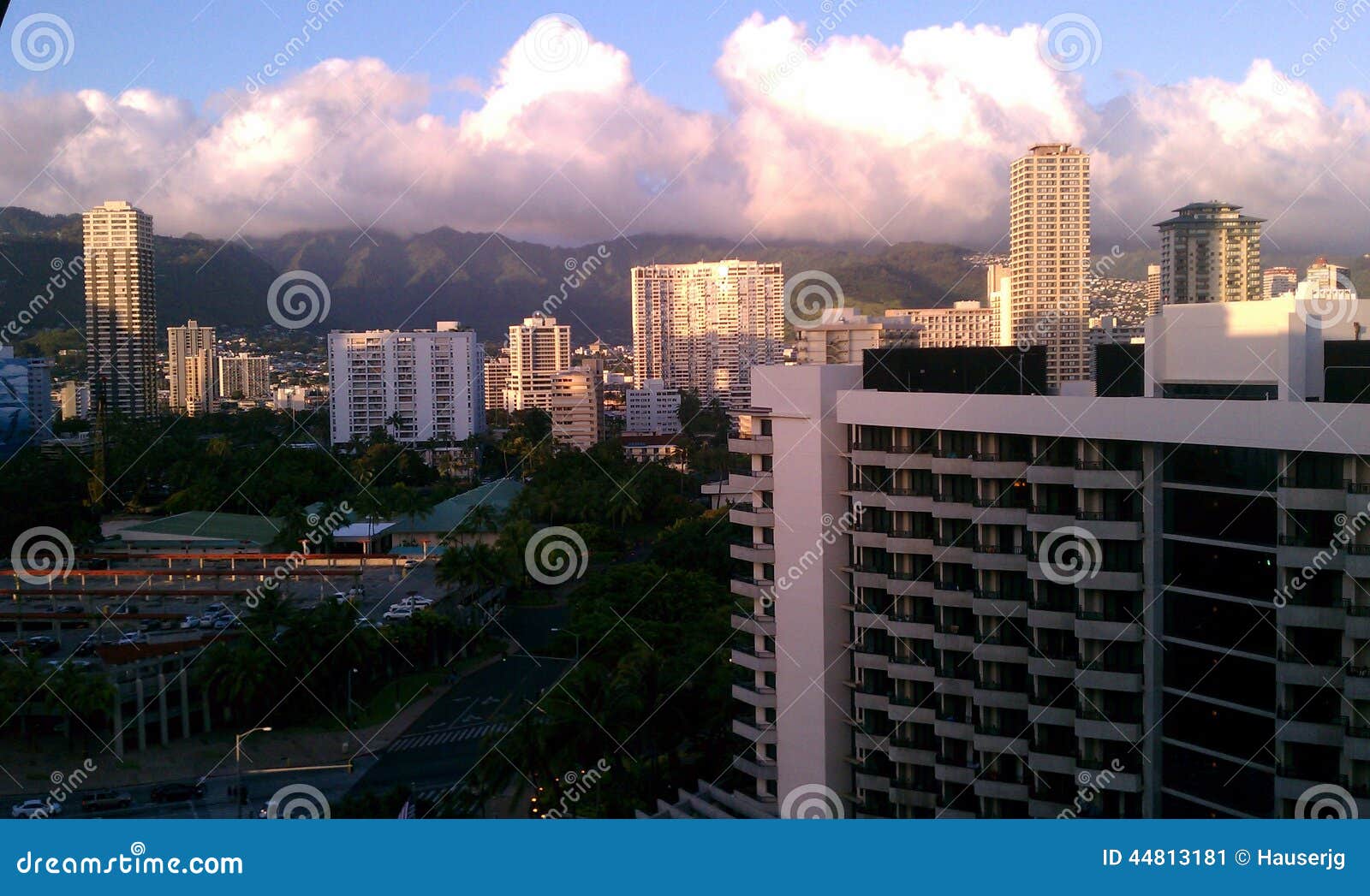 Tropical City Skyline stock image. Image of city, buildings - 44813181