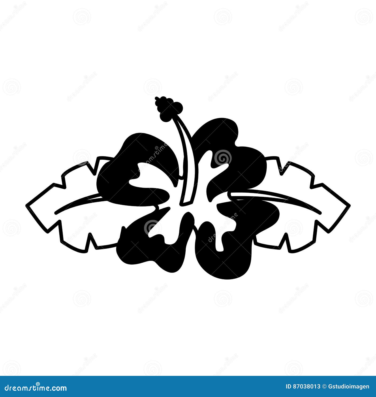 Hawaii cute flower icon stock vector. Illustration of nature - 87038013