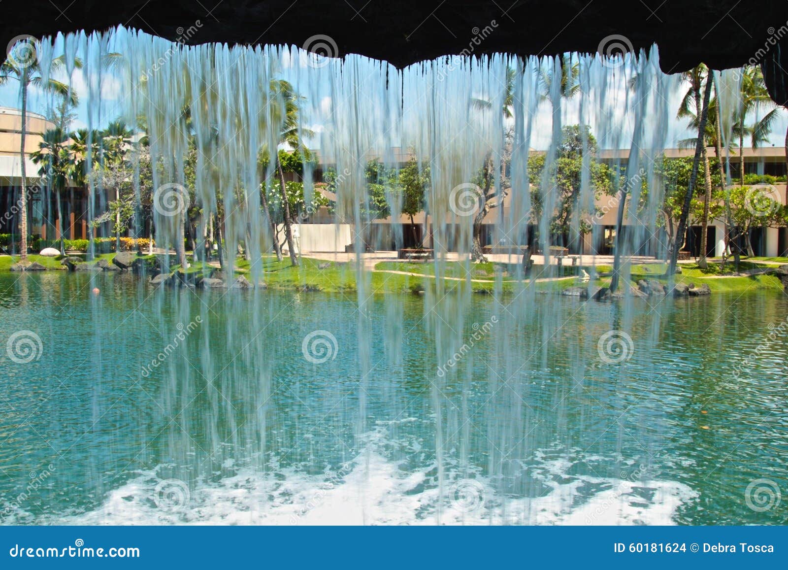 Hawaii hotel waterfall editorial stock image. Image of waikoloa - 60181624