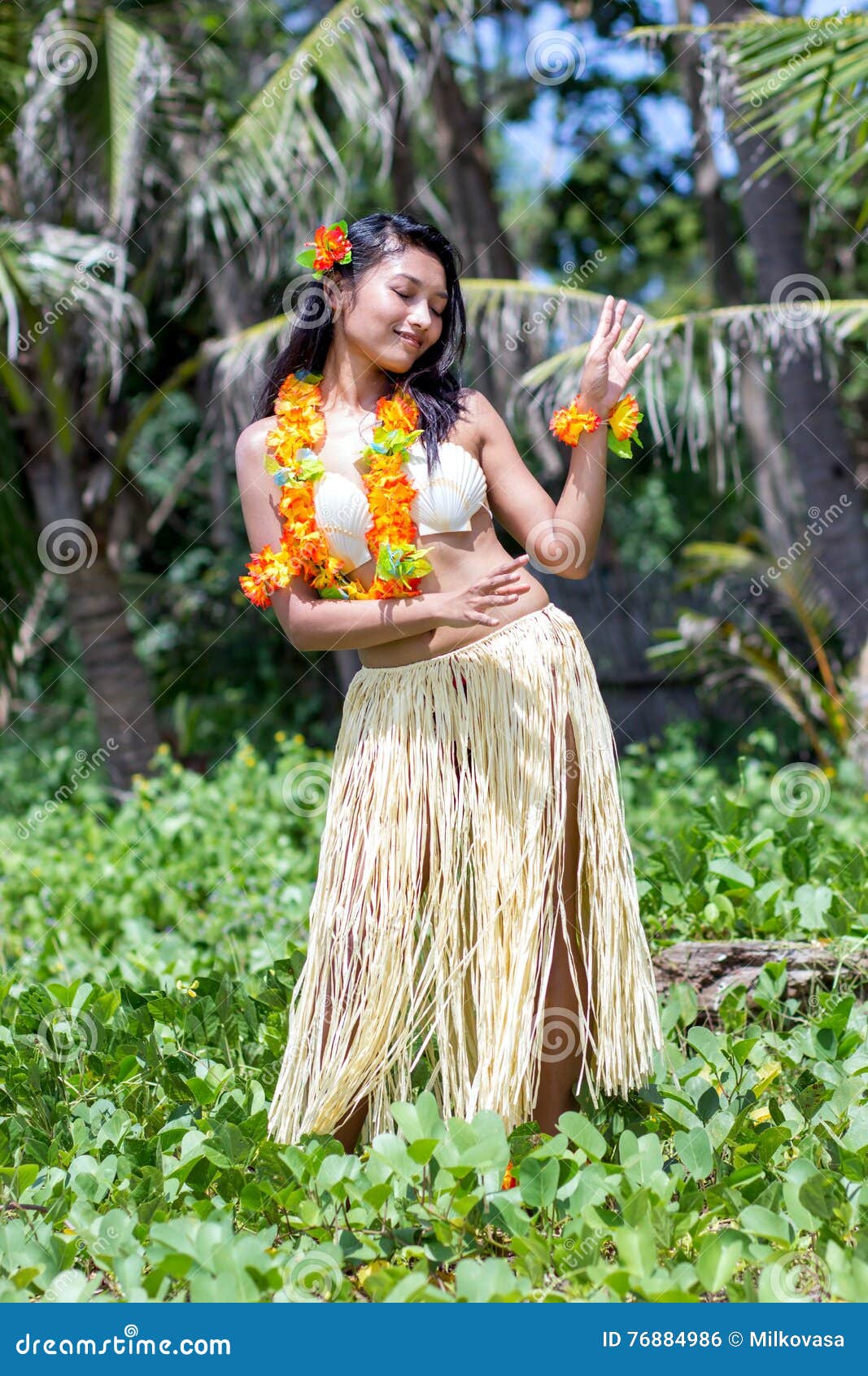 Hawaii hula dancer stock photo. Image of person, dancer - 76884986