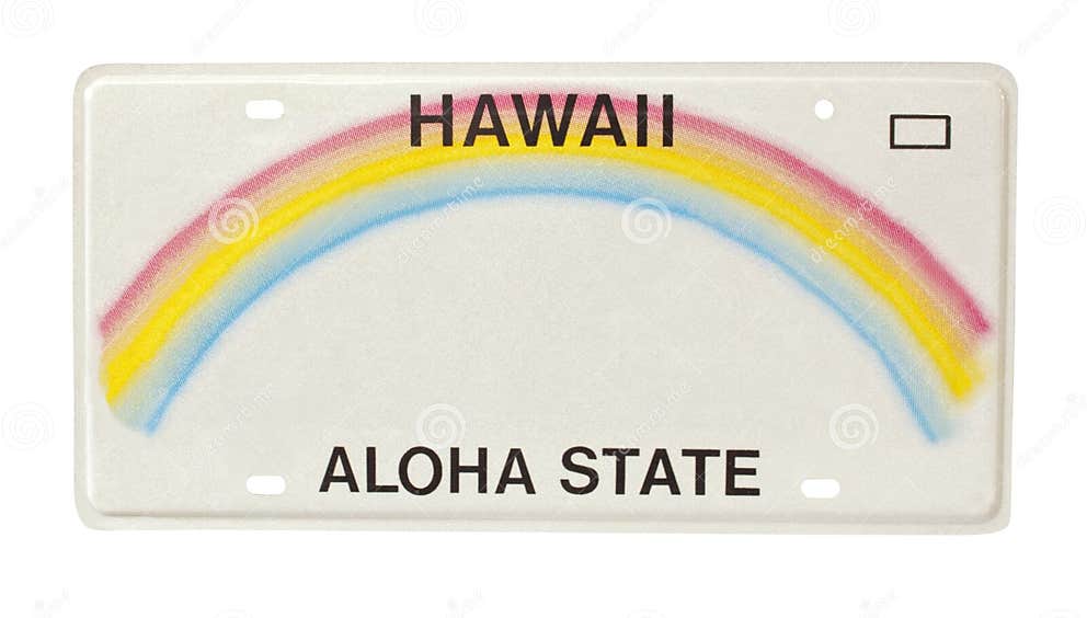 Hawaii license plate stock image. Image of sign, actual - 16517057