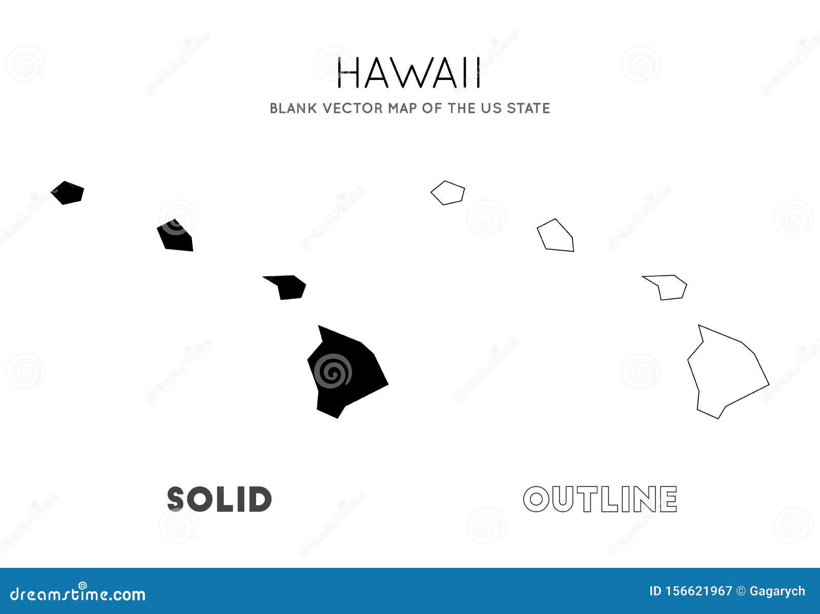 Hawaii map. stock vector. Illustration of high, geography - 156621967