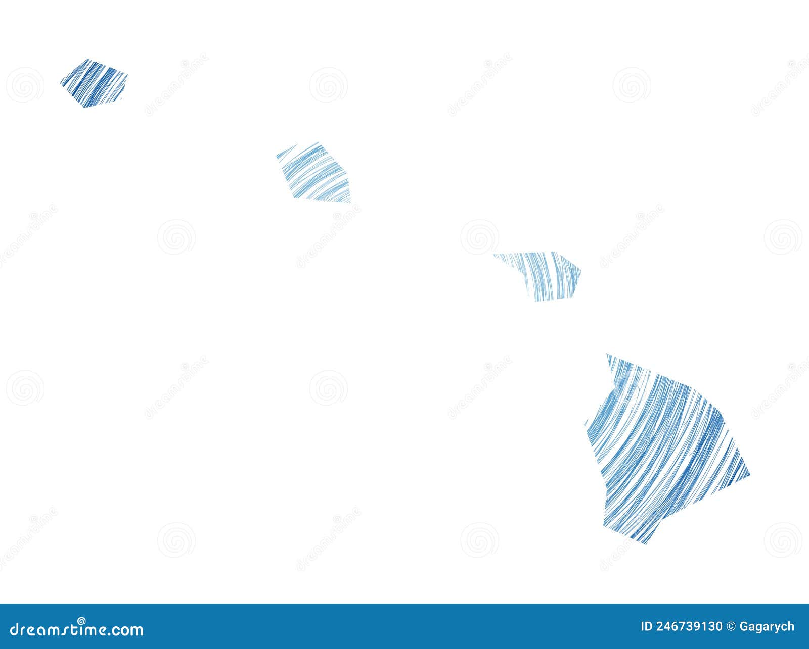 Hawaii Map Filled with Concentric Circles. Stock Vector - Illustration ...