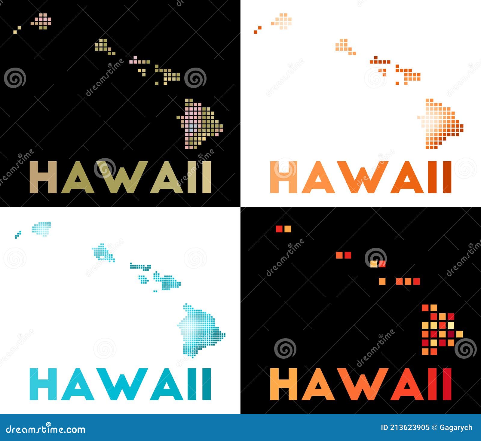 Hawaii map. stock vector. Illustration of hawaii, design - 213623905