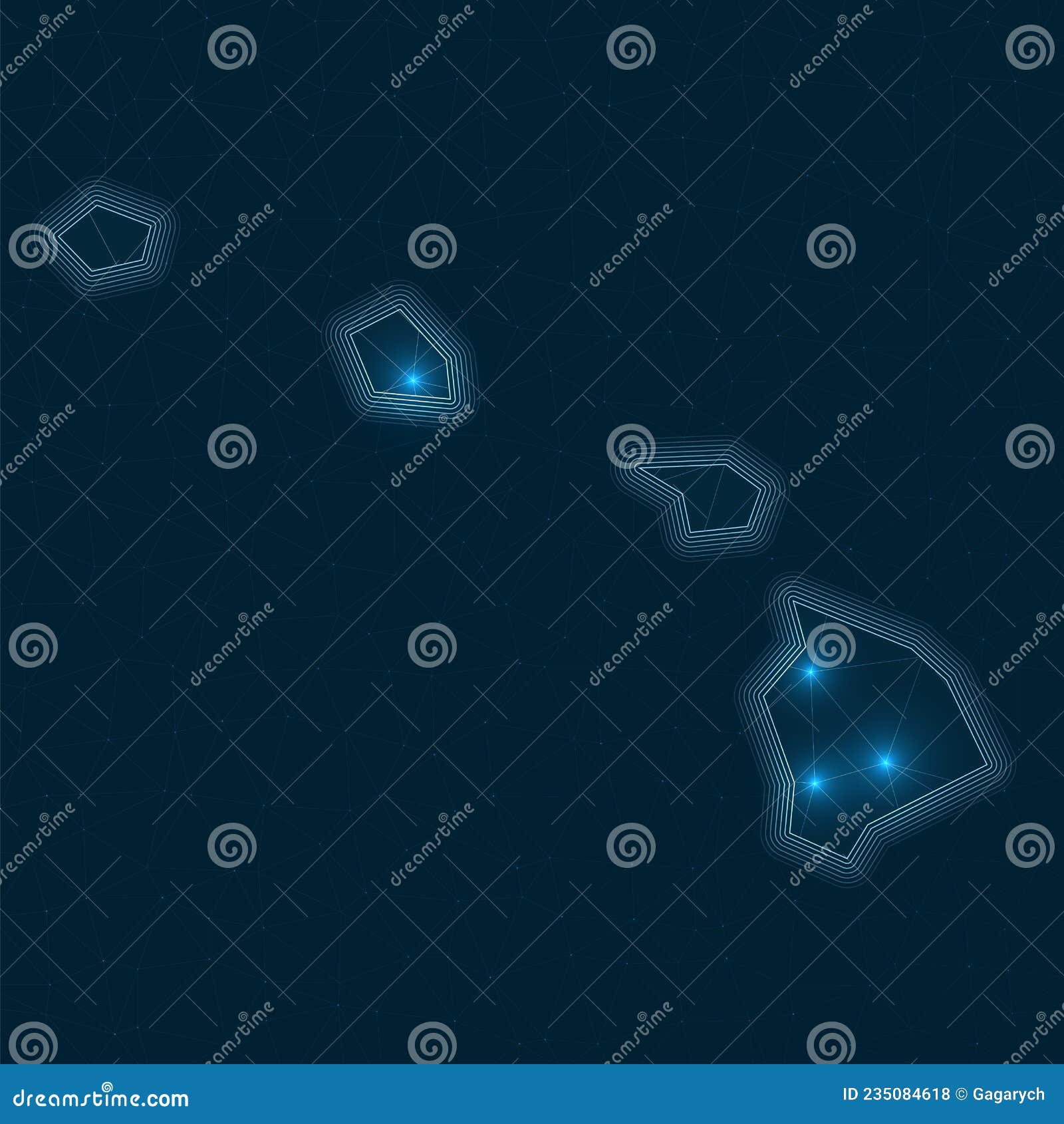 Hawaii network map. stock vector. Illustration of communication - 235084618