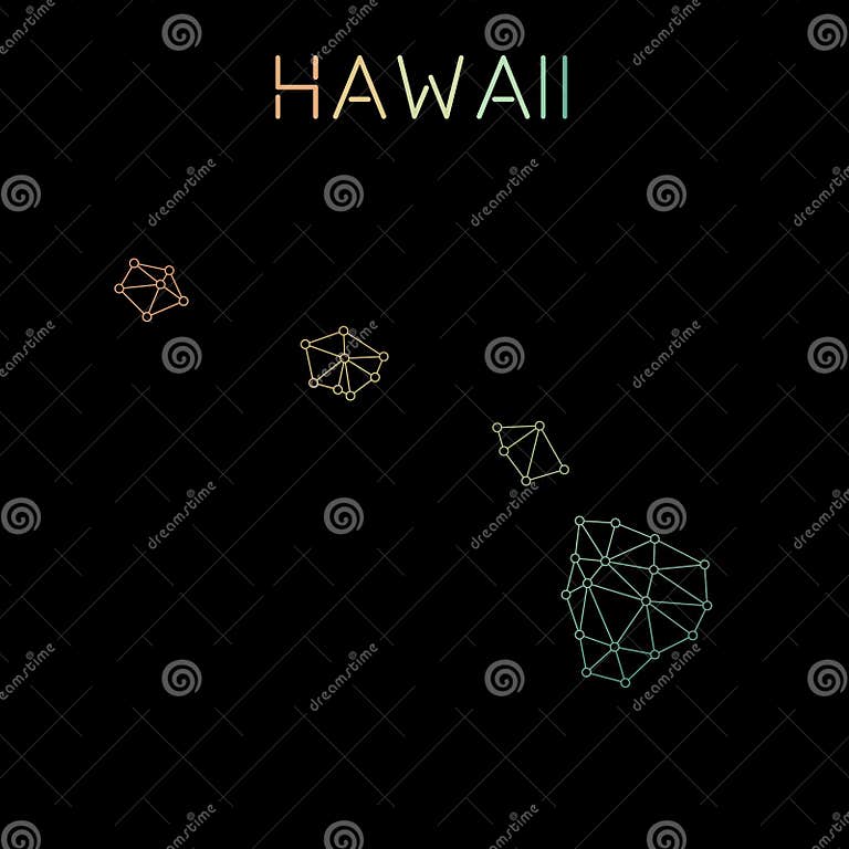 Hawaii network map. stock vector. Illustration of citizenship - 92820882