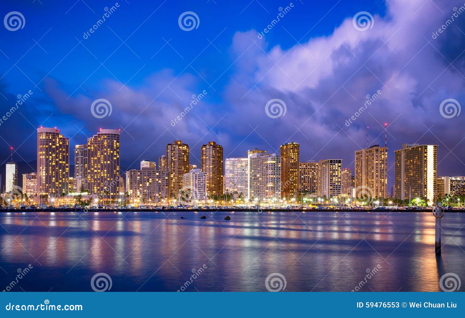 Hawaii at night stock image. Image of landscape, beauty - 59476553