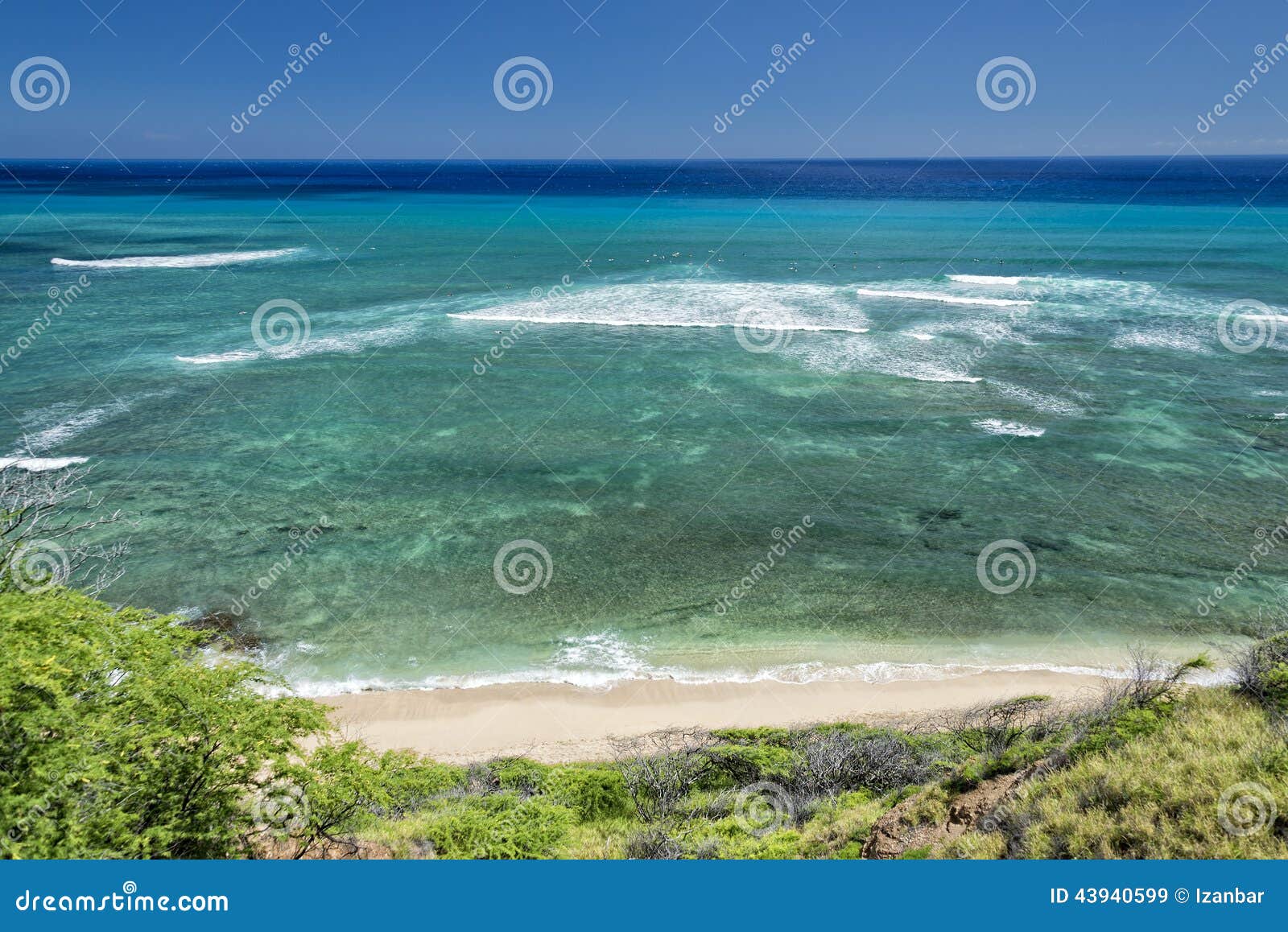 Hawaii Oahu Hanauma Bay View Stock Image - Image of marine, nature ...