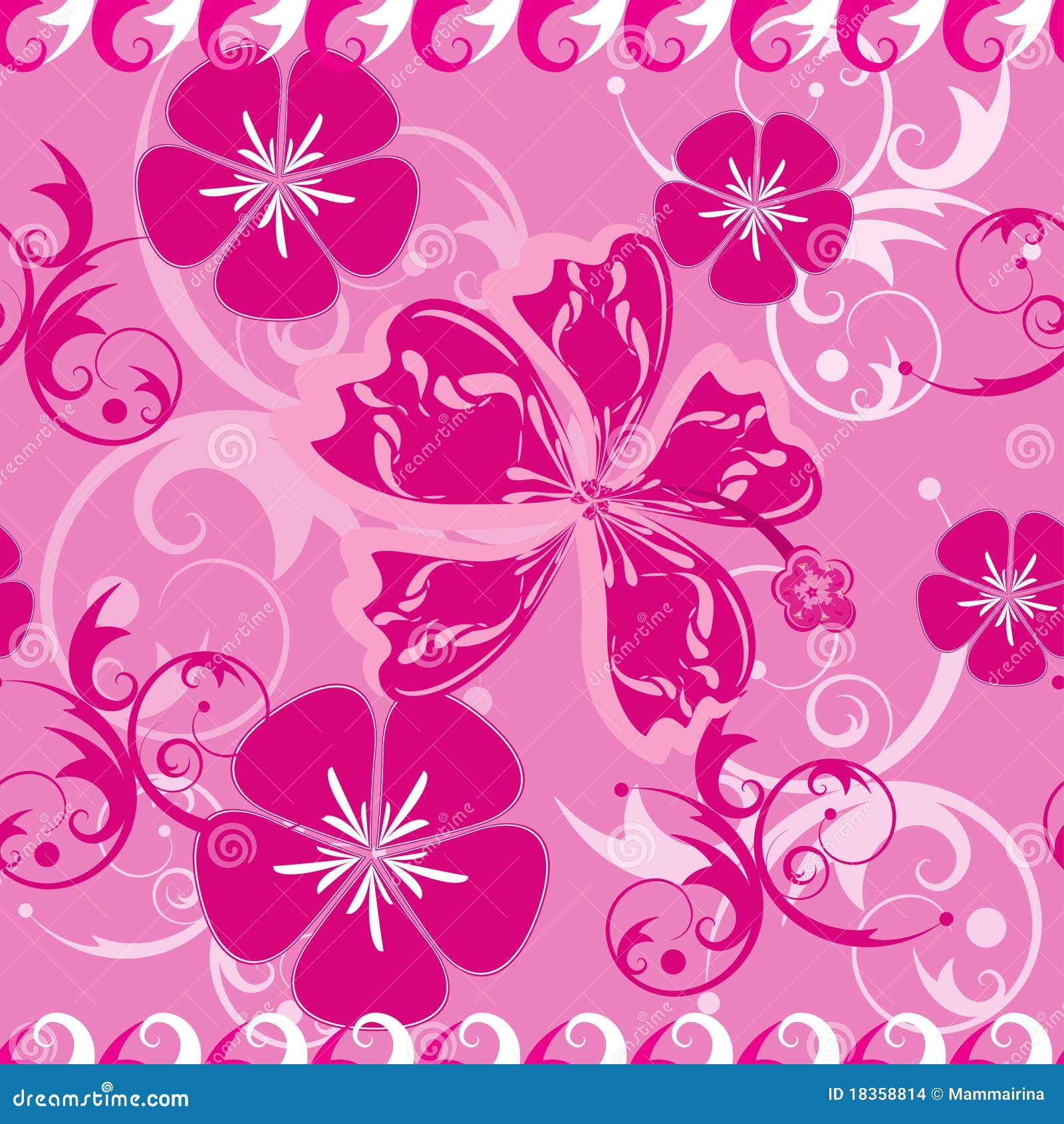 Hawaii Pink Seamless Pattern Stock Vector - Illustration of aloha ...